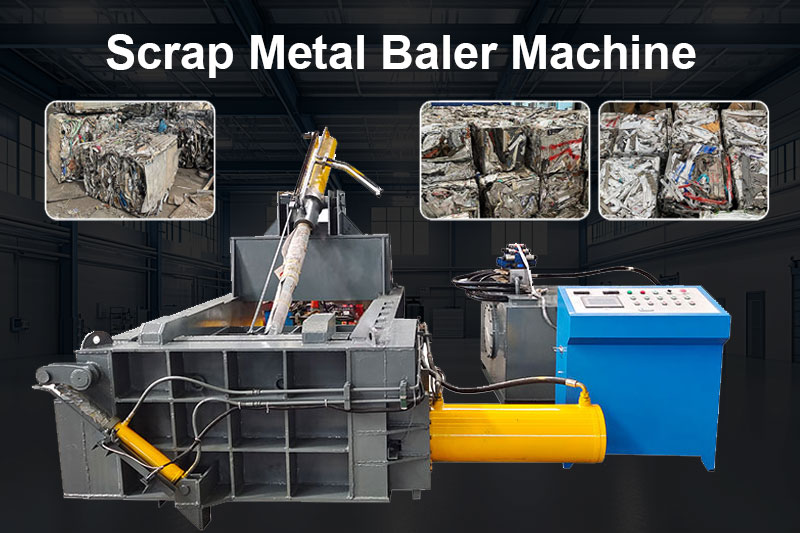 Metal baler machine